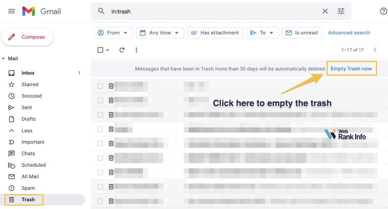 How To Empty Trash In Gmail And Where Is Trash Folder 