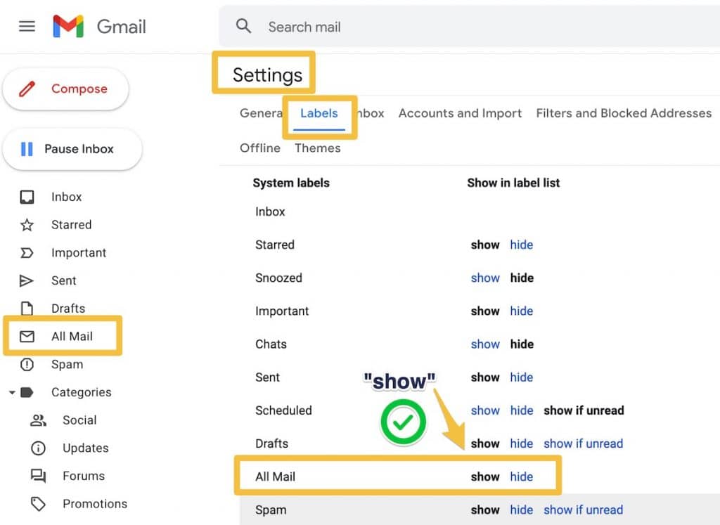 How To Access Archived Email On Gmail Archive Folder 